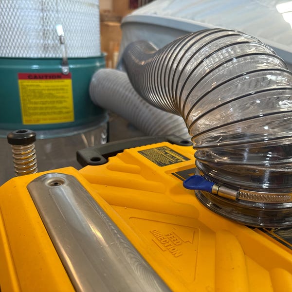 4" to 2-1/4" Shop Vacuum Adapter - Compatible With Dewalt DW735 Planer ...