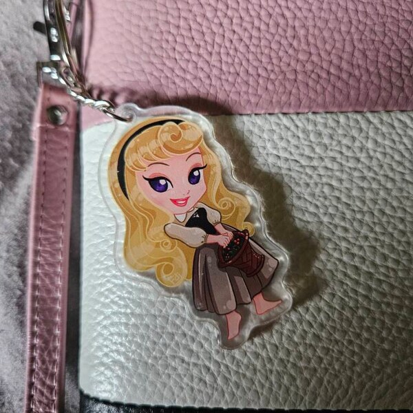 Keychains Disney Princesses Acrylic Charms Cute Gifts Heroines Ariel ...
