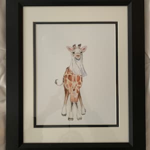 Spooky Ghost Giraffe Print - Etsy