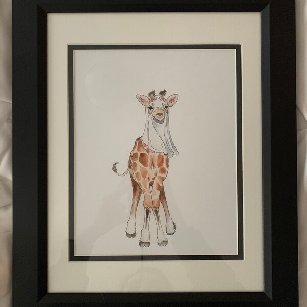 Spooky Ghost Giraffe Print - Etsy