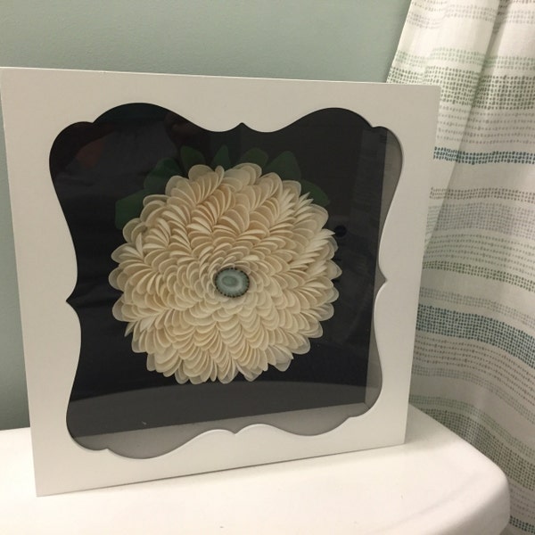 White Cay Cay Seashell Flower Shadow Box (LARGE) - Etsy