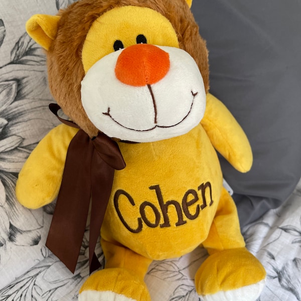 Personalized Plush Golden Yellow Lion Stuffed Animal Soft Toy - Etsy