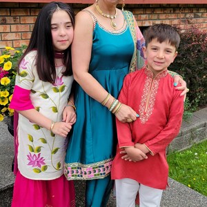 Peach Salwar Kameez Georgette Silk With Heavy Embroidery Work - Etsy