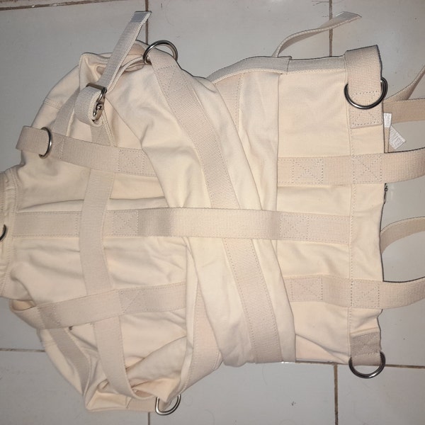 Heavy Duty Straitjacket - Central or Sides Crotch Strap / Canvas Fully ...