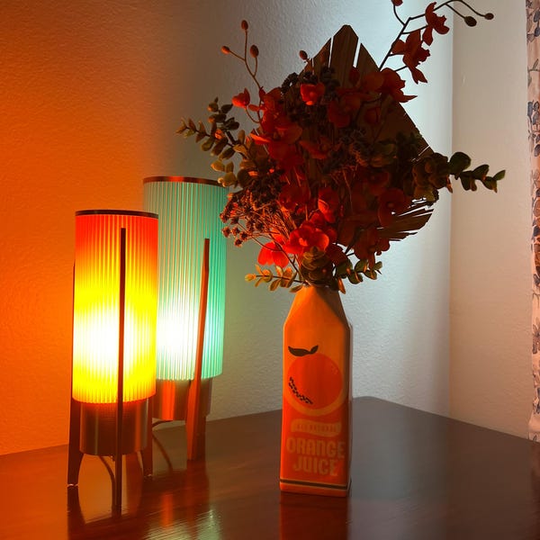 Mid Century Modern Rocket Lamp - Etsy