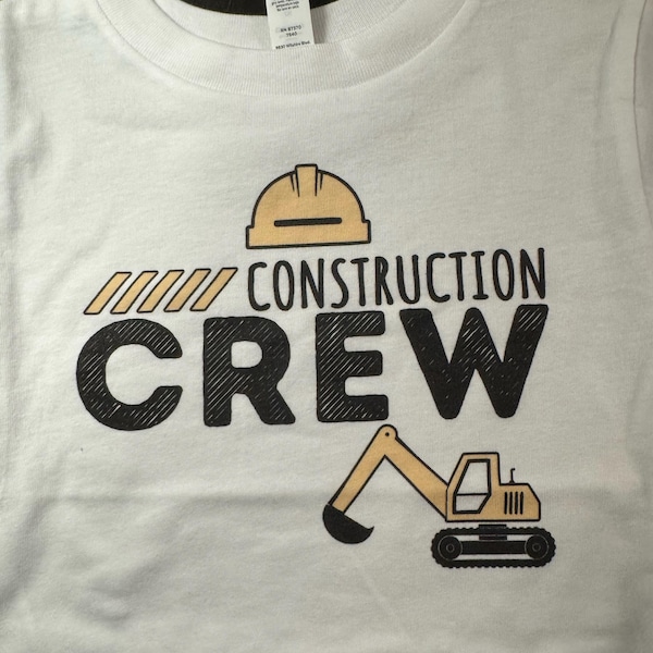 Construction Crew Matching Shirts, Birthday Construction Shirts, Three ...
