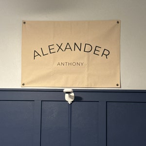 Canvas Flag Banner Custom Name Sign Nursery Wall Hanging Decor - Etsy