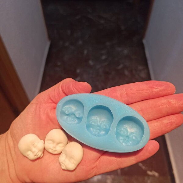 Silicone Mold Sitting Girl Size 8,6х7 Cm/3,4х2,4 Inch for Polymer Clay ...