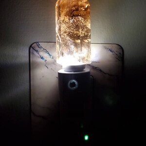 Titanium Quartz Rainbow Aura Crystal LED Gemstone Sensor Night | Etsy