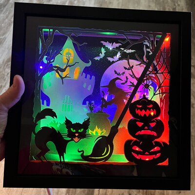 Halloween Bundle 3D Shadow Box Template 3D Shadow Box SVG - Etsy