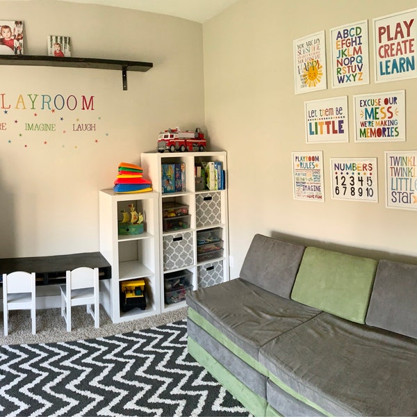 Playroom Printables, Set of 8, Nursery Wall Art, Boys Room, Girls Room ...