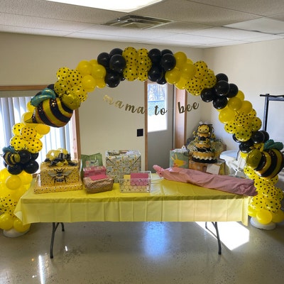 Mama to Bee Cursive Banner / Gold Glitter Script Bee Themed Baby Shower ...