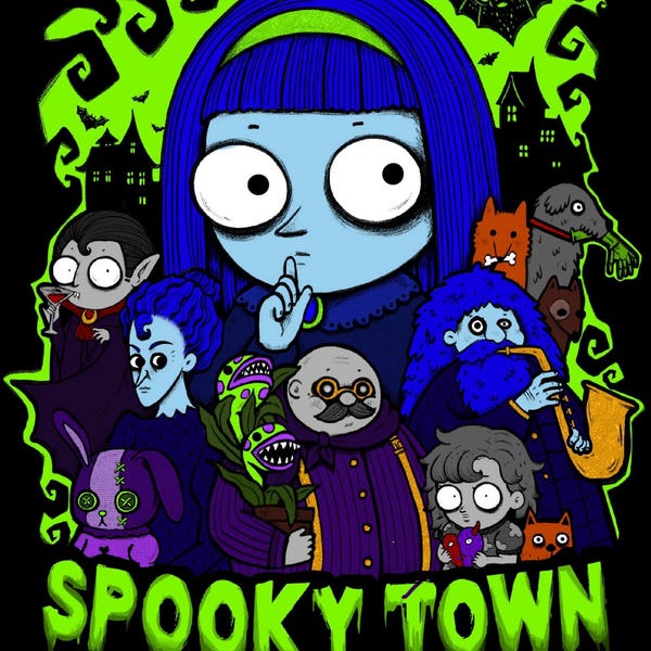 Spooky Town: Kawaii and Horror Coloring Book for Relaxing by Coco Wyo ...