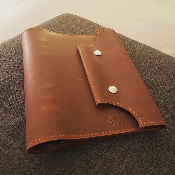 Personalized Binder A4,leather Journal Refillable,personalized 3 Ring ...