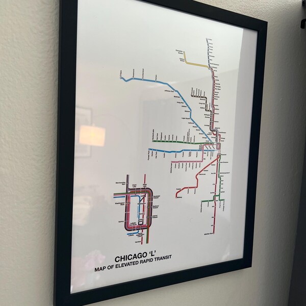 Chicago CTA Map - Etsy