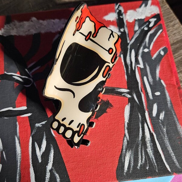 Bloody Skull Claw Clip Clawclip Hair Accessories Horror Gothic Spooky ...