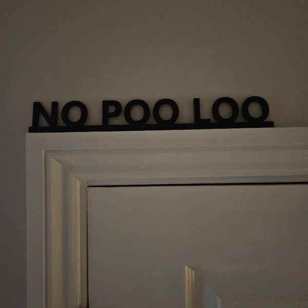 THE LOO Toilet Door Sign, Door Topper, Shelf Decor, Door Frame Art ...