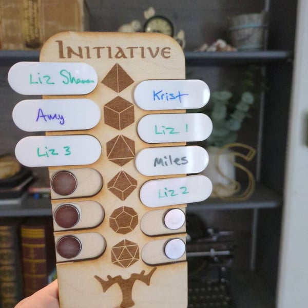 Deluxe Handmade Combat Initiative Tracker for Dnd, Dungeons and Dragons ...