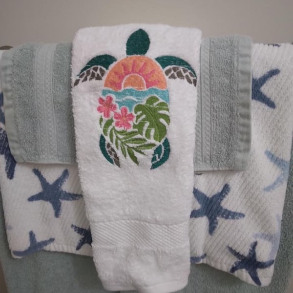 Sea Turtle Embroidery Design, Landscape Machine Embroidery, Tortoise ...