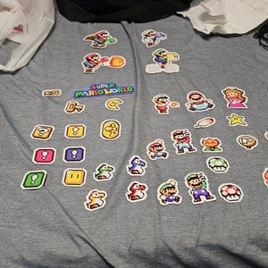 Super Mario World Sticker Set 48 Pieces - Etsy