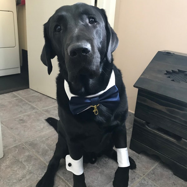 Dog Cuffs~non-slip Feature~dog Tuxedo~dog Cuffs With Satin Buttons to ...