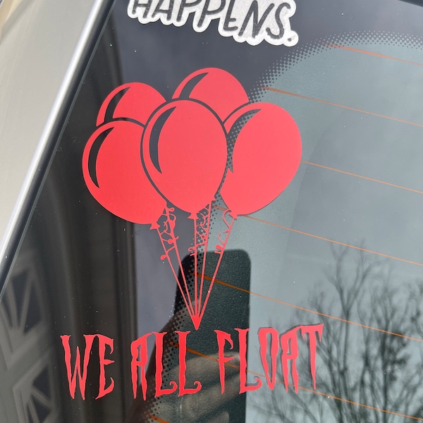 We All Float - Vinyl Car Window Decal - Etsy