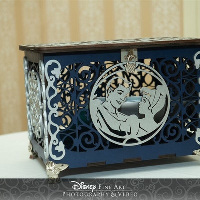 Cinderella Wedding Card Box Wedding Money Box, With Lock and Slot ...