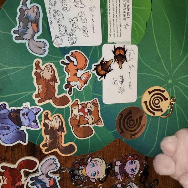 Palia Romanceable Npc's Double Sided Clear Acrylic Charm, Reth, Tish ...