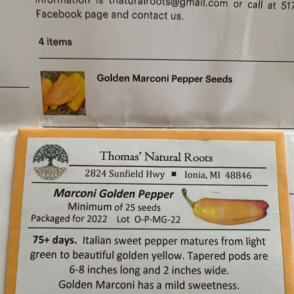 Golden Marconi Pepper Seeds - Etsy