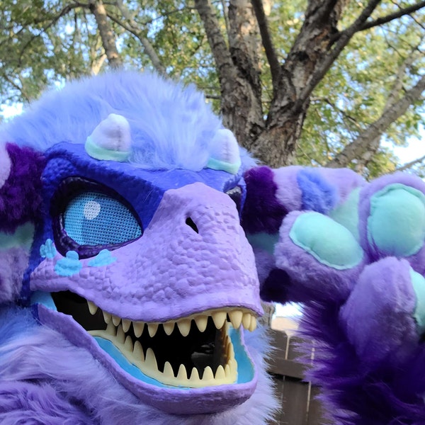 Red Clown Dino Cow Mini Partial Fursuit - Etsy