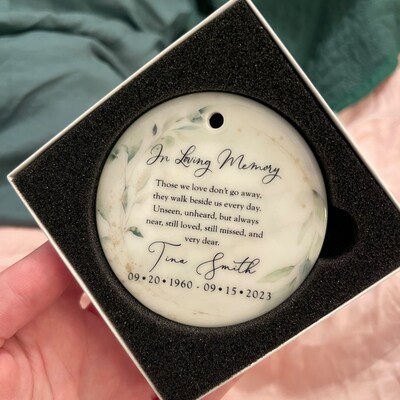 Personalized Memorial Christmas Ornament Custom in Loving Memory ...