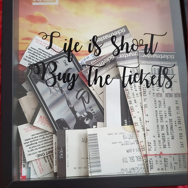 Concert -ticket Memory Shadow Box - Etsy