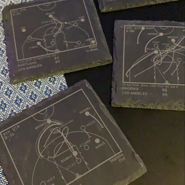 Champion Lakers KOBE Plays: Slate Coasters (set of 4) - Etsy