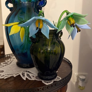 Gorgous Glass Roses, Hand Blown Glass Roses Flowers, Hand Blown Spring ...