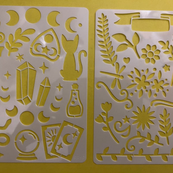 Magic Stencil for Bullet, Witchcraft Doodle Stencil for Planners and ...