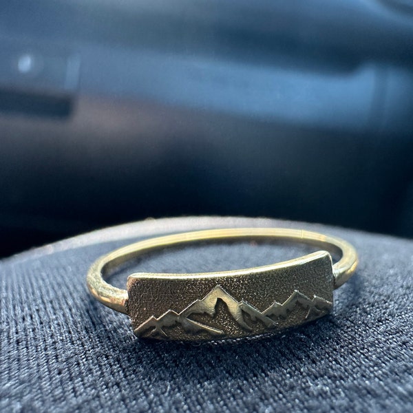 Gold Mountain Range Ring Nature Ring Mountain Ring Outdoor Hiking ...