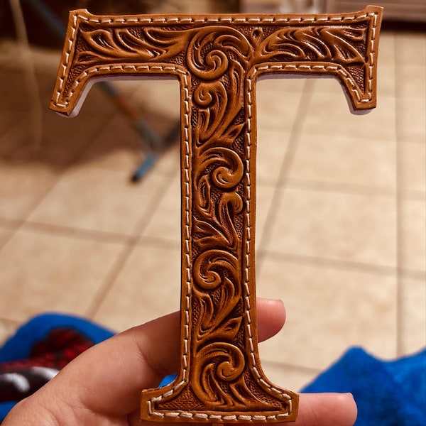 Wedding Cake Topper, Hand Tooled Letter - Etsy