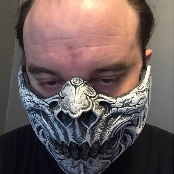 Skull Skeleton Motorcycle Mask for Rider Paintball Airsoft Gun Demon ...