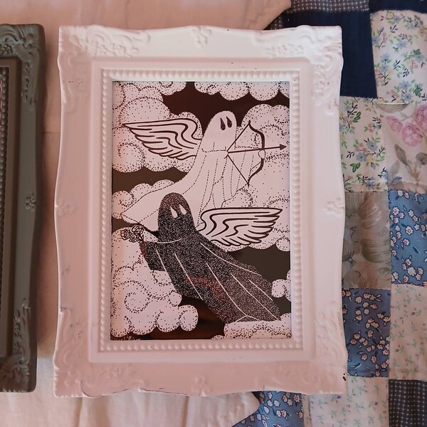 Mushroom Forest "little Black Ghost Print" - Etsy