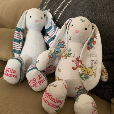 Plush Bunny From YOUR Baby's Hospital Receiving Blanket - Etsy