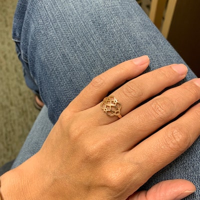 Silver Polyamory Heart Infinity Knot Ring Throuple Ring Pride Jewelry ...