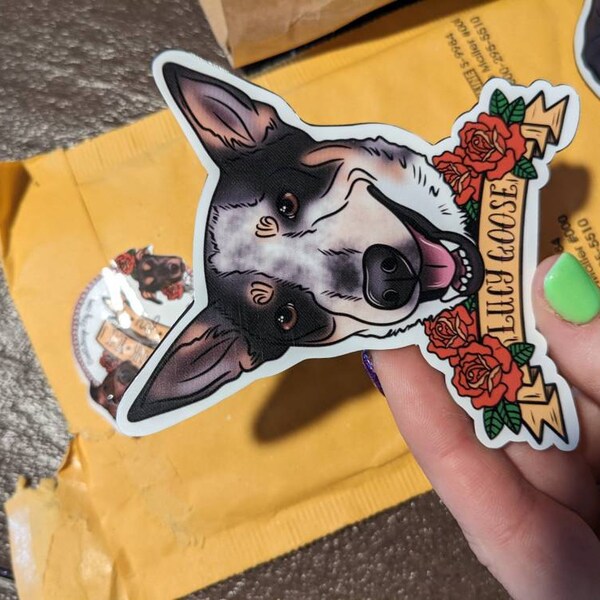 Personalized Dog Vinyl Stickers, Waterproof and Weatherproof Stickers ...