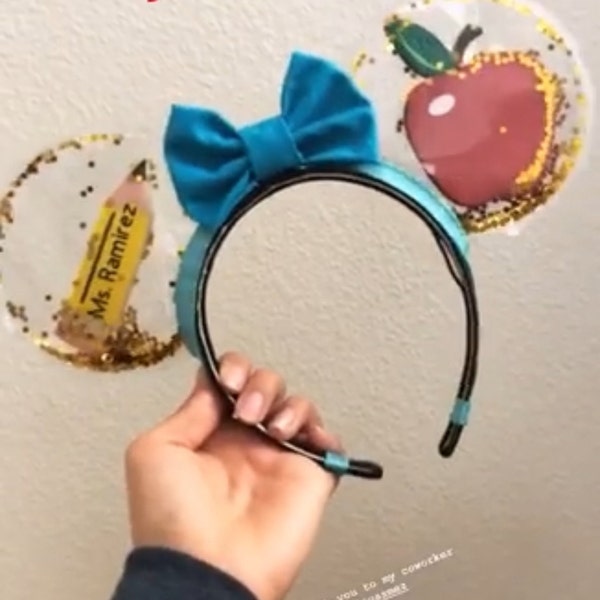 Teacher Appreciation Minnie Ears - Customizable - Clearly Magic Clear ...