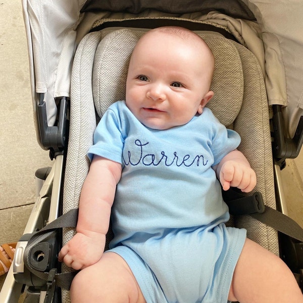 Baby Boy Romper, Toddler Boy Romper, Monogram Romper, Boy Monogram ...