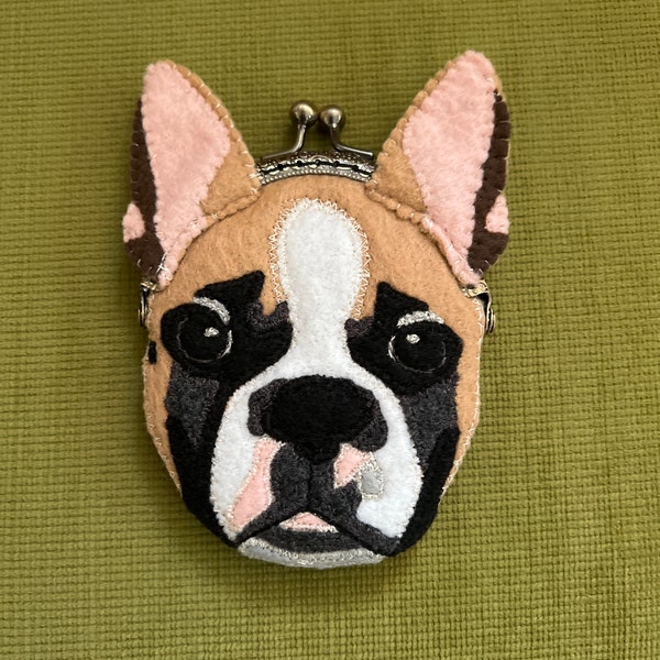 Boston Terrier Purse, Boston Terrier Coin Purse, Dog Purse, Felt Dog ...