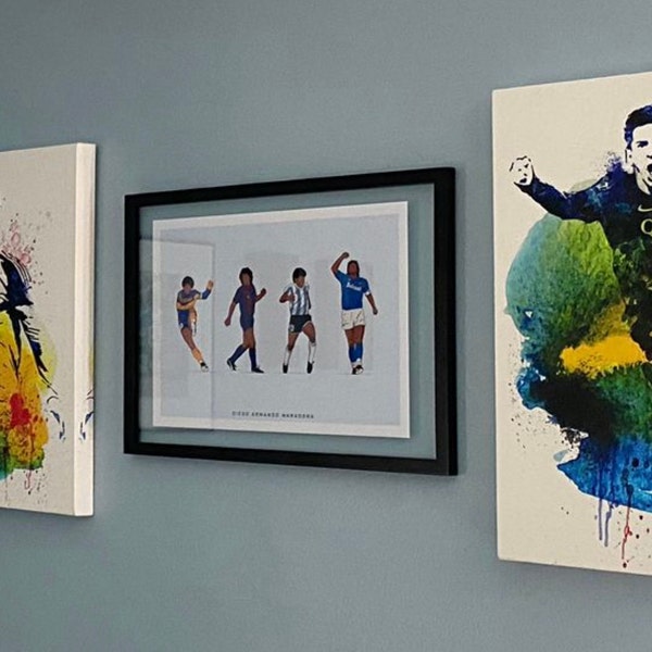 The Wall Football Art Print | Keith Haring Style Digital Illustration ...