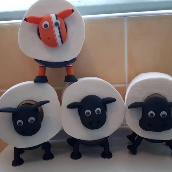 Swansea City AFC Welsh 2025 Premier Sheep Spare Toilet Roll Holder or ...