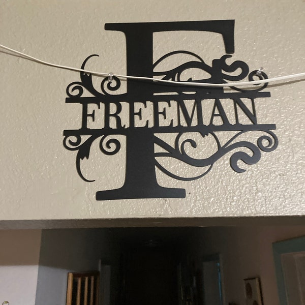 Last Name Metal Signs Personalized Metal Sign Custom Last Name Sign ...