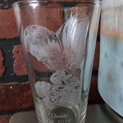 Etched Rocks Glasses whiskey Glass, Picture on Glass, Family Photo ...