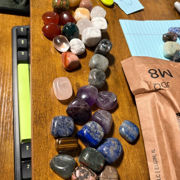 Premium One Pound Crystal Crystals Medium Tumbled Stones Beautiful Mix ...